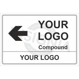 Buy Compound Left Arrow Logo Sign | Insignia Signs Ireland