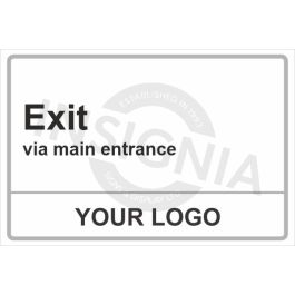 Buy Exit Via Main Entrance Sign | Insignia Signs Ireland