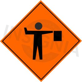 Buy Flagman Ahead Reflective Sign | Insignia Signs Ireland