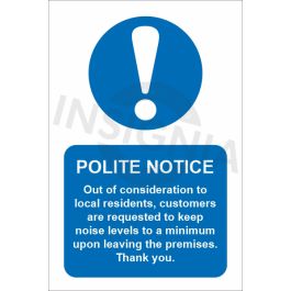 Buy Polite Message Sign | Insignia Signs Ireland
