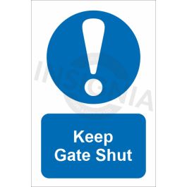 Buy Keep Gate Shut | Insignia Signs Ireland