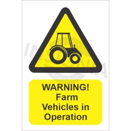 Buy Warning Farm Vehicles in Operation | Insignia Signs Ireland