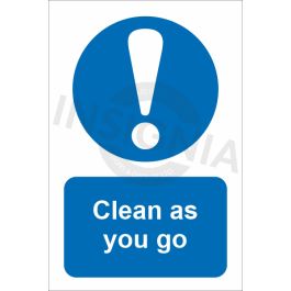 Buy Clean as you go | Insignia Signs Ireland