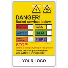 Buy Danger Buried Services Below Sign | Insignia Signs Ireland