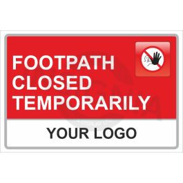 Buy Footpath Closed Temporarily Sign | Insignia Signs Ireland