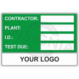 Buy Contractor, Plant, Id, Test Due Adhesive Sticker Sign | Insignia ...